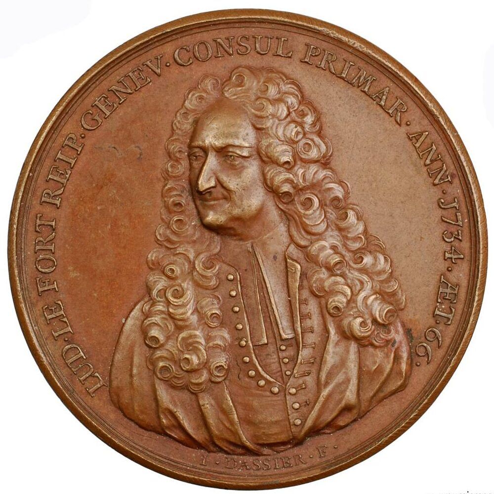Suisse médaille pour Louis le Fort consul de Genève 1734 - Numismeo