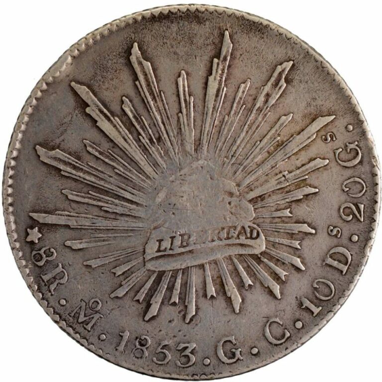 Mexique 8 reales 1853 Mexico - Numismeo