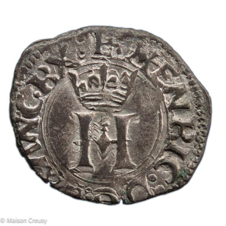 Henri II liard à l'H couronné Marseille - Numismeo
